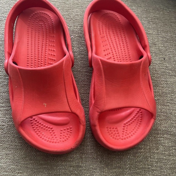 CROCS | Shoes | Crocs Slip On Peep Toe Slingback Sandals Slides Back ...